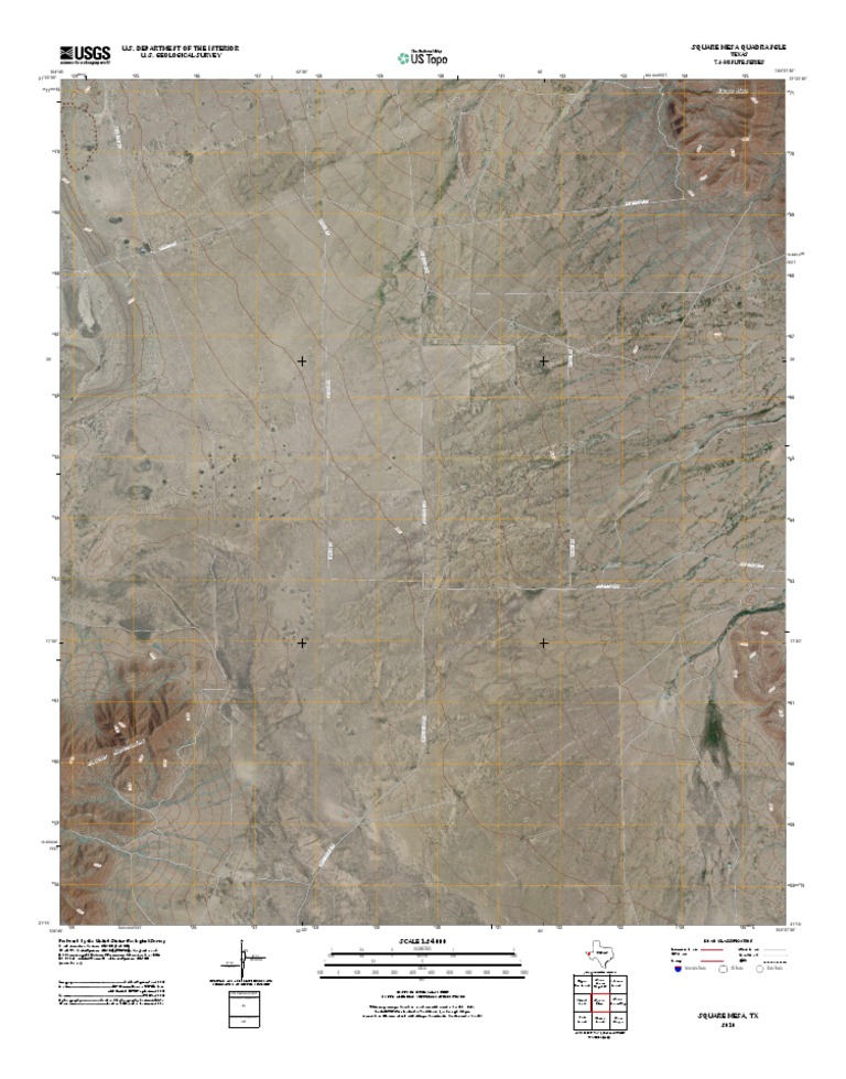 Topographic Map of Square Mesa | PDF | United States Geological Survey ...