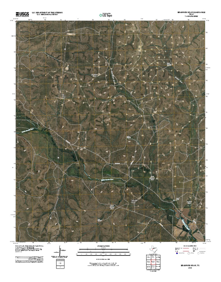 Topographic Map of Bradford Draw | PDF | United States Geological ...