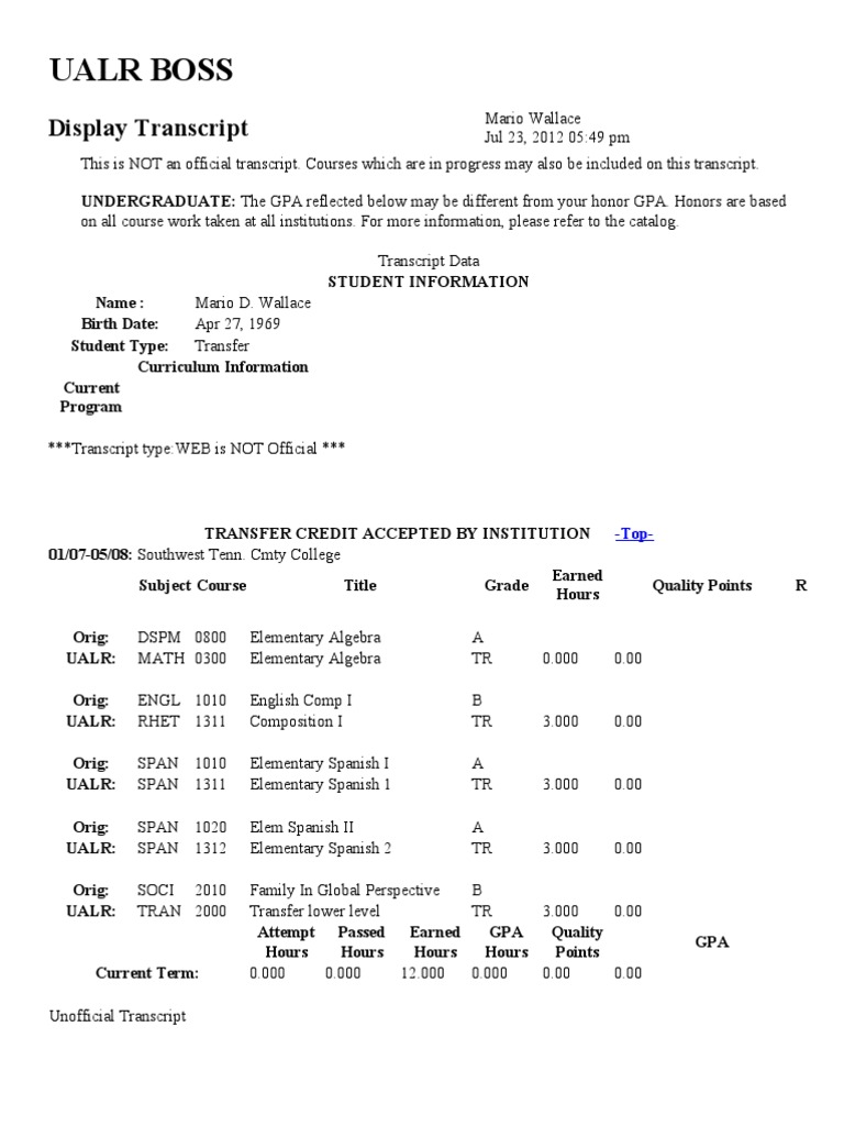 Transcripts | Course Credit | Grading (Education) | Free 30-day Trial ...