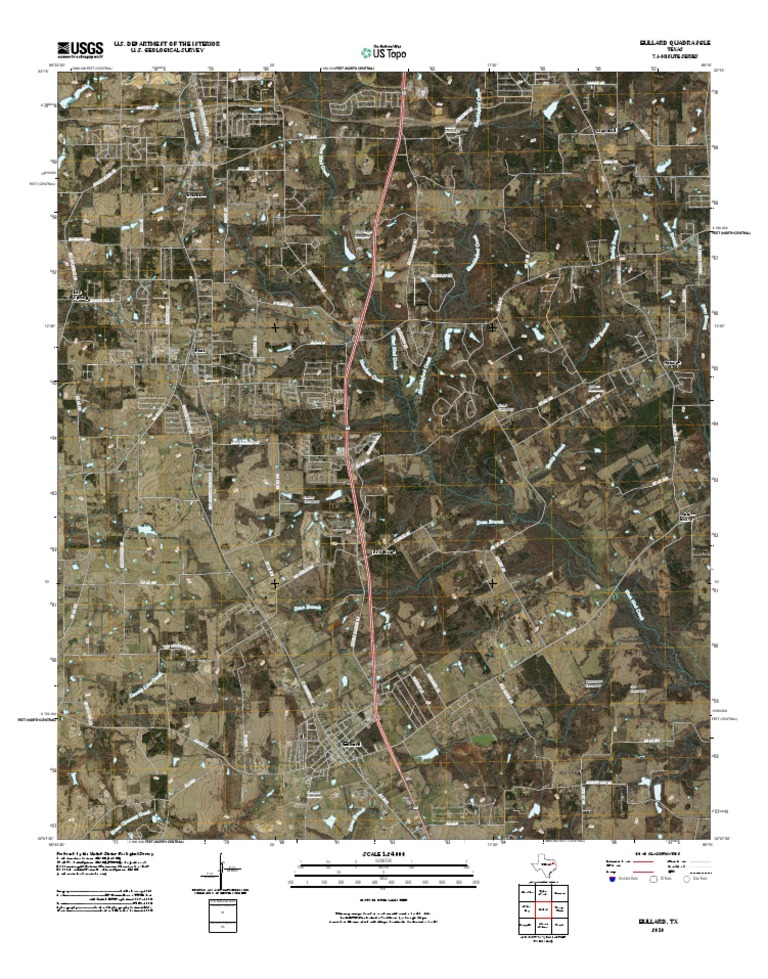 Topographic Map of Bullard | PDF | Road | Road Infrastructure