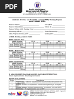 ARAL Reading Program Monitoring Tool | PDF | Behavior Modification ...