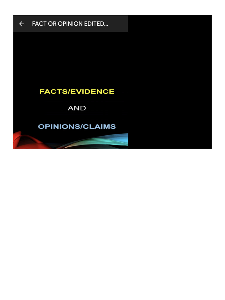 Fact or Opinion Edited - PPTX - Google Slides | PDF