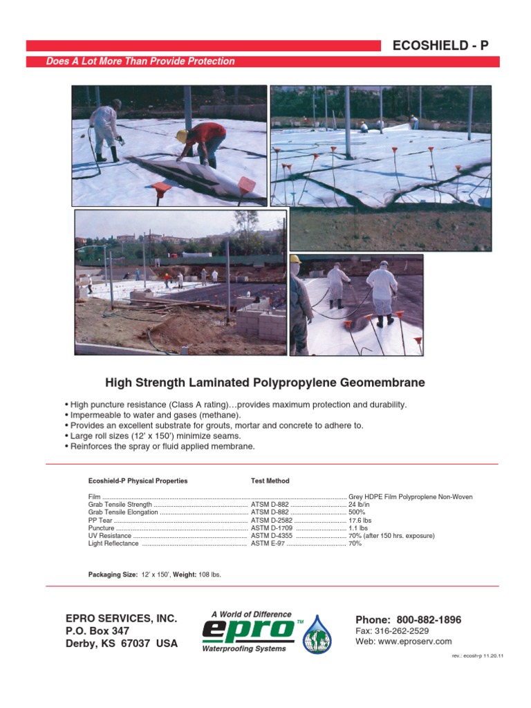 Ecoshield P | PDF | Manmade Materials | Engineering