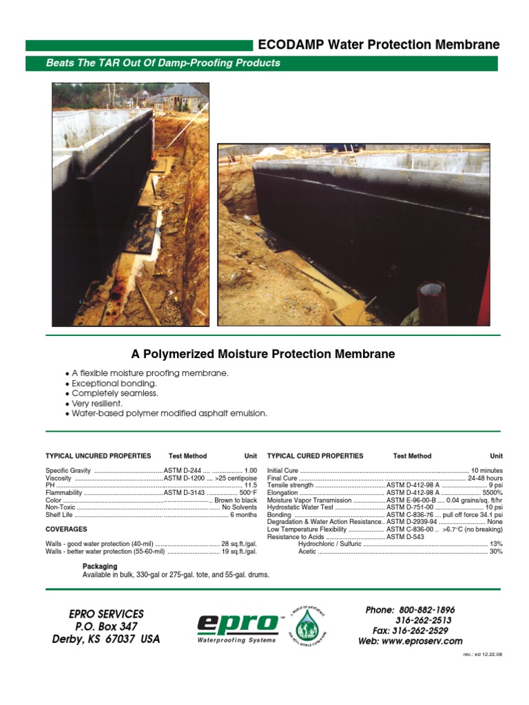 ECODAMP Water Protection Membrane: Beats The TAR Out of Damp-Proofing ...