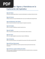 Signo del Psoas y Apendicitis | PDF