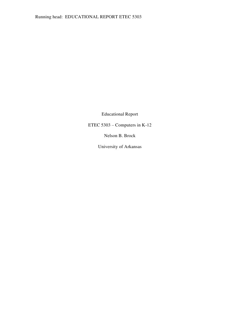 Edreport Etec5303 Computers k12 | PDF | Educational Technology | Hyperlink