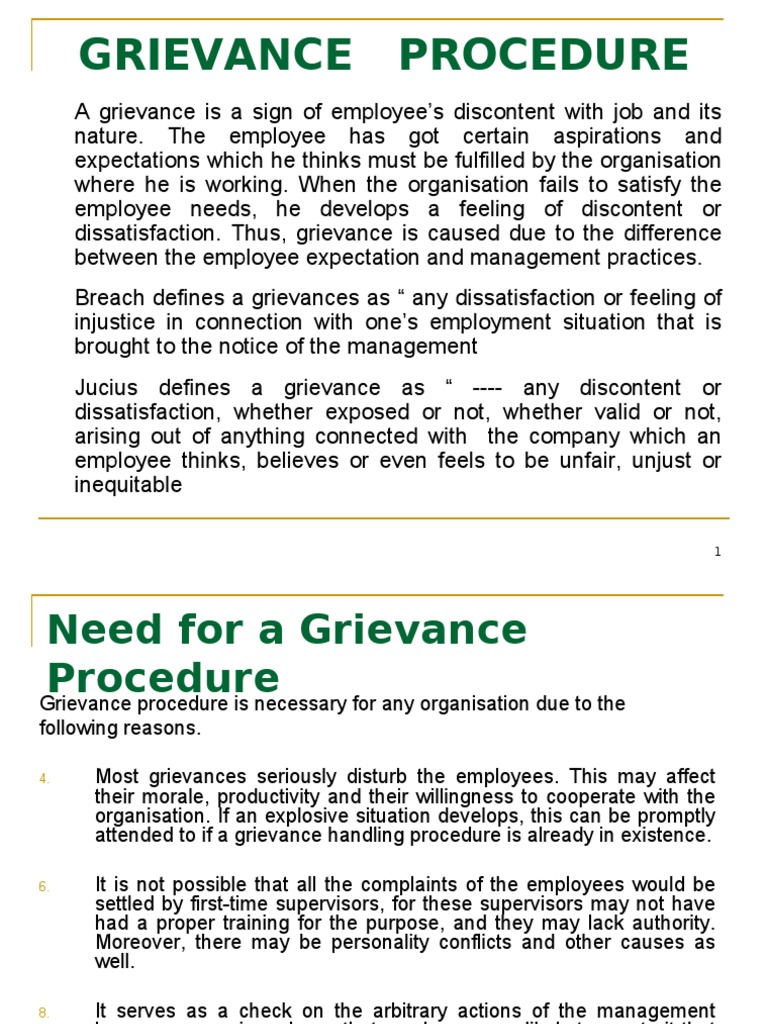 Grievance Procedure Union