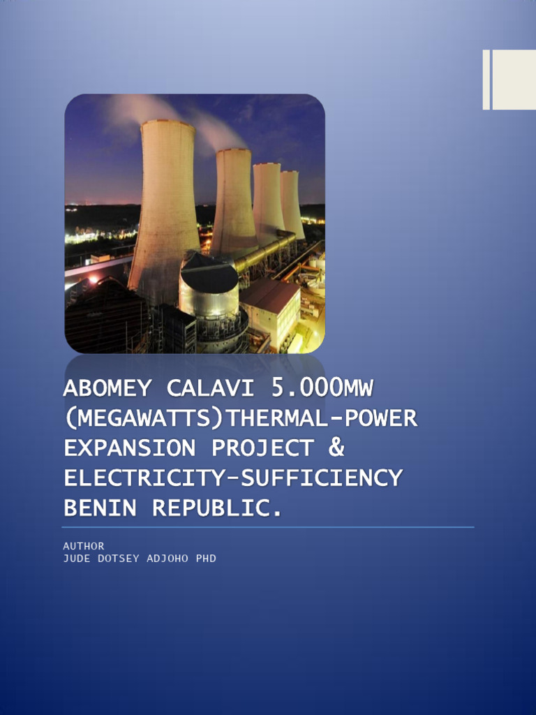 Abomey Calavi 5.000MW Thermal Power Expansion Project by Author Jude ...