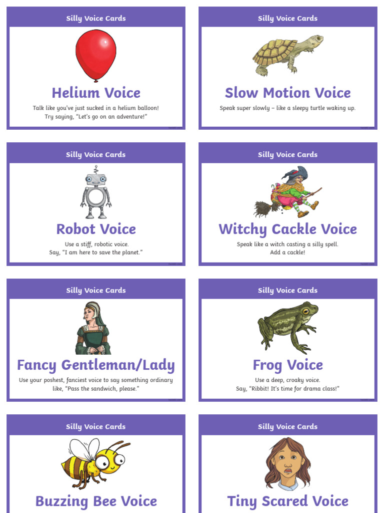 Au A 1749458525 Silly Voice Cards Ver 2 | PDF