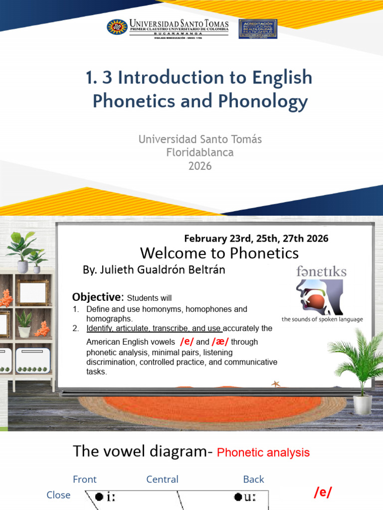 Student 1.3 Class - P&P Introduction | PDF | Vowel | Phonetics