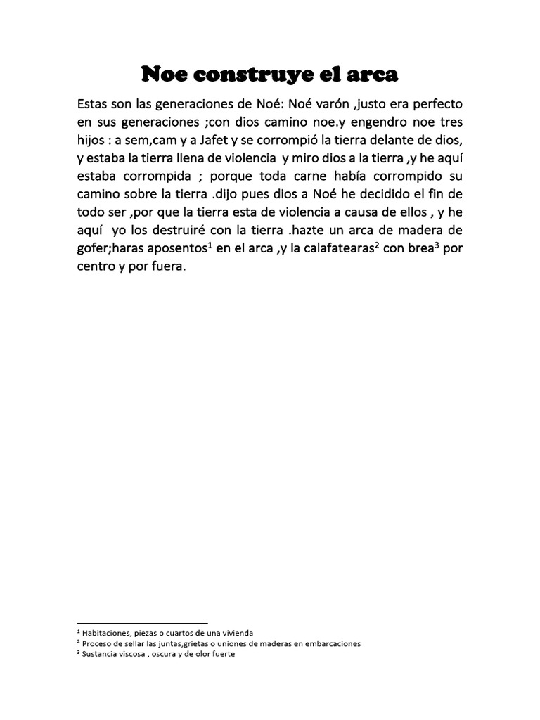 Noe Construye El Arca | PDF