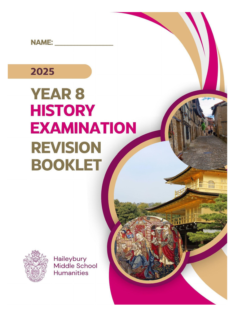 Year 8 History Exam Revision Booklet 2025 | PDF | Shogun | Bushido