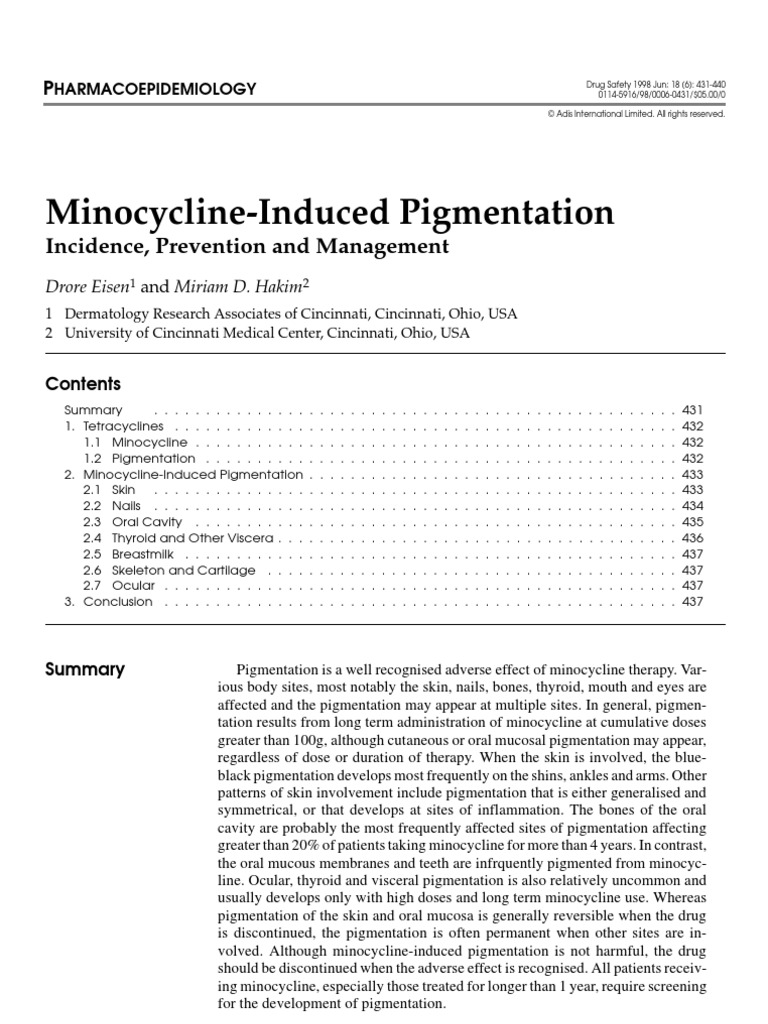 Minocycline Pigmentation 2 | PDF | Human Tooth | Acne Vulgaris