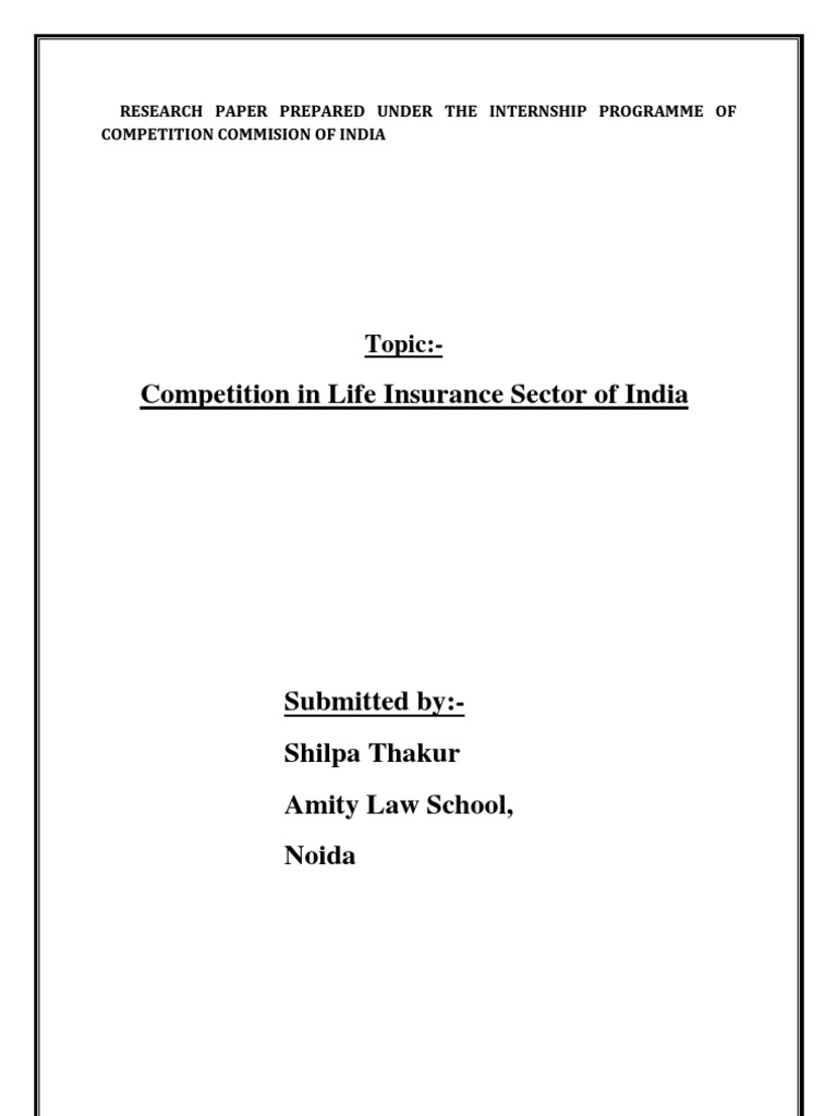 Competition in Life Insurance | PDF