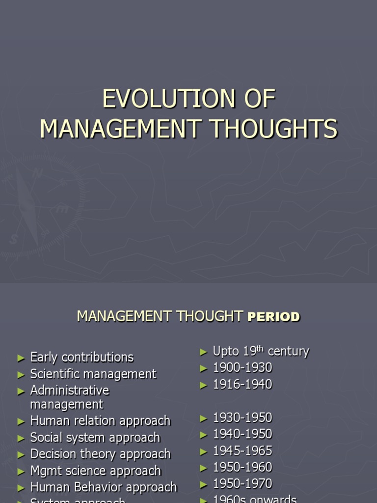 Evolution of Management Thoughts | PDF | Experiment | Lighting