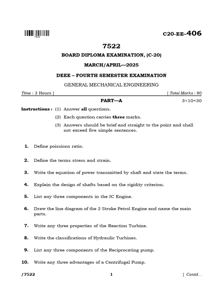WWW - Manaresults.co - In: Board Diploma Examination, (C-20) MARCH ...
