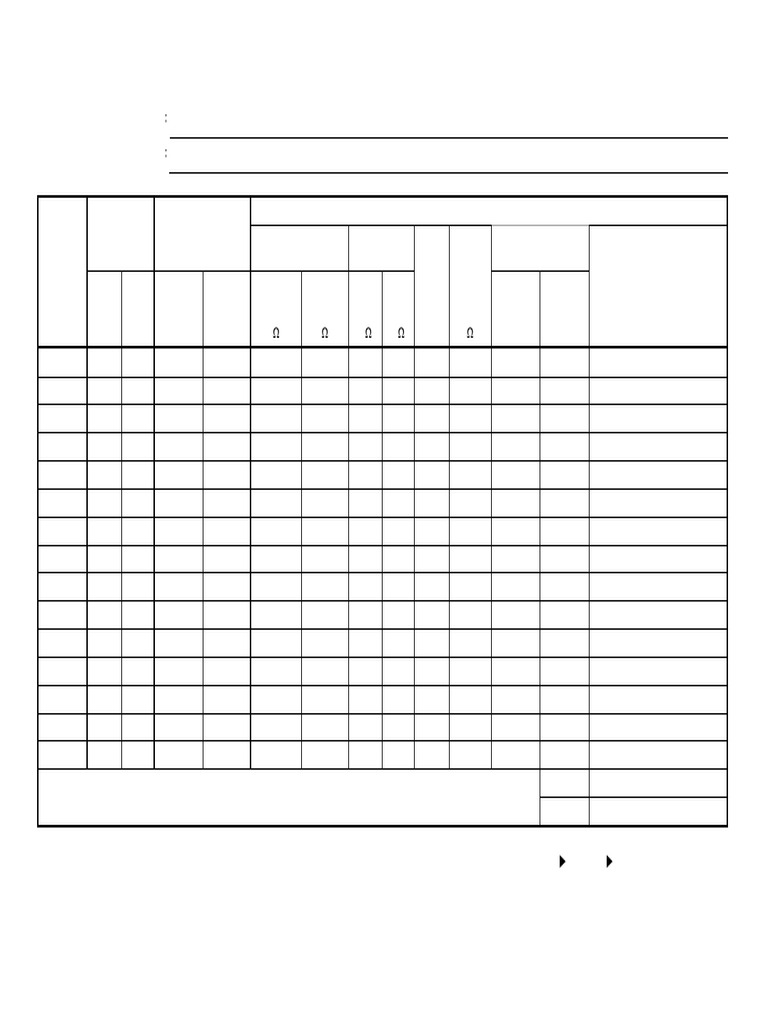 Sample Schedule of Tests For Electrical Wiring English | PDF