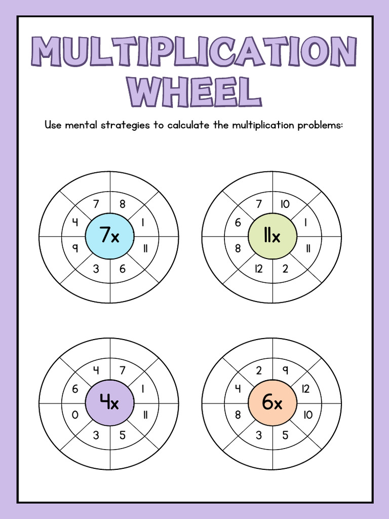 Multiplication Wheel Chart PDF | PDF