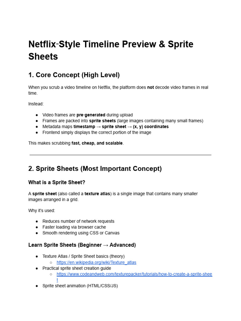 Netflix Style Timeline Preview & Sprite Sheets | PDF | Texture Mapping ...