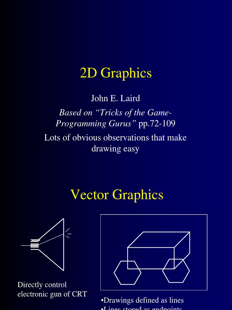 2D Graphics: John E. Laird | PDF | 2 D Computer Graphics | Vertex ...