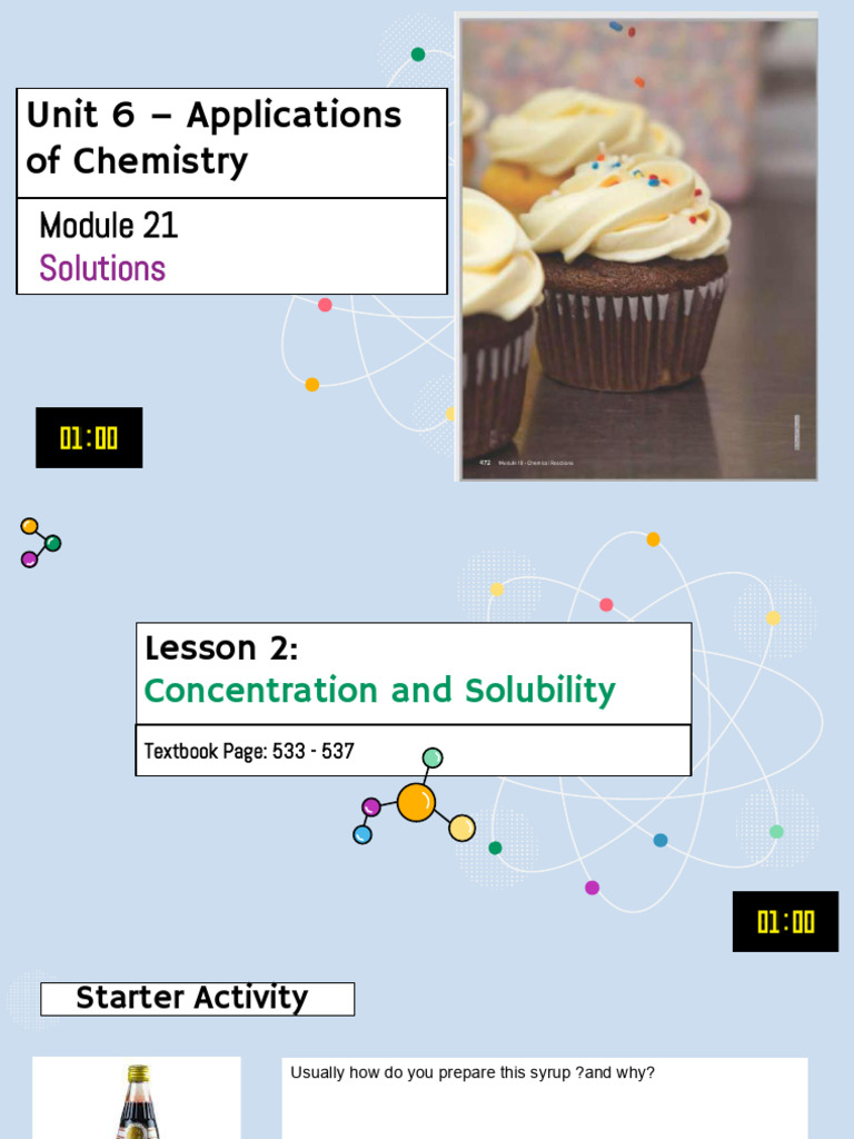 Lesson 21.2 - Concentration and Solubility | PDF | Solubility | Gases