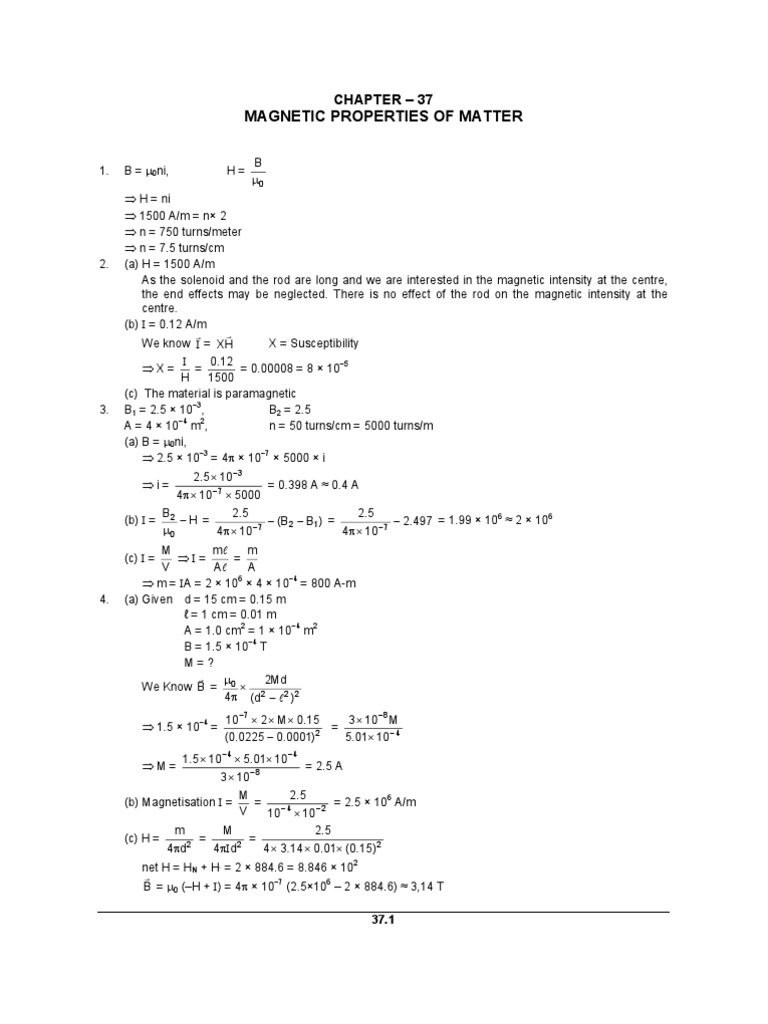 Magnetic Properties of Matter Explained | PDF