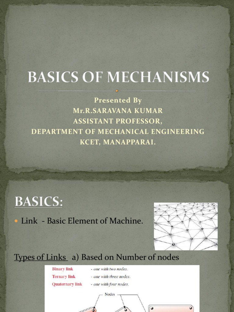 Basics of Mechanisms in Engineering | PDF | Technology & Engineering