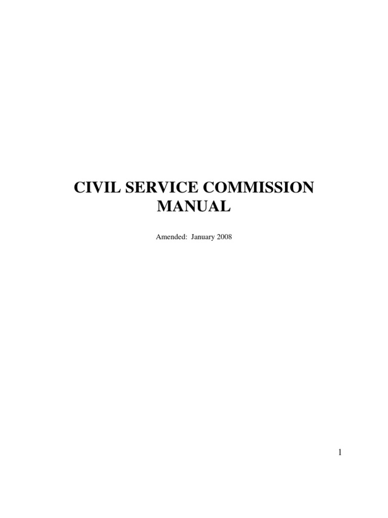 Civil Service Commission Manual | PDF | Firefighting | Test (Assessment)