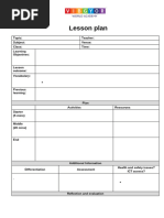 Cambridge Lesson Plan Template | PDF