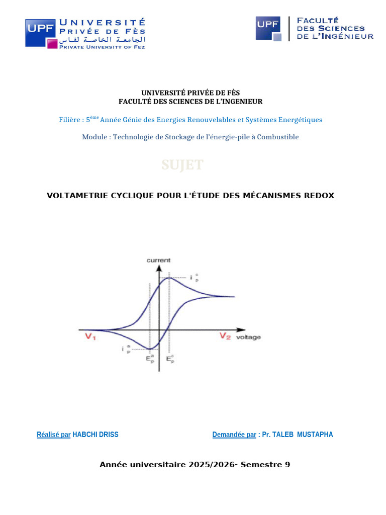 Voltametrie Cyclique Pour L'etude Des Mecanismes Redox | PDF | Réaction ...