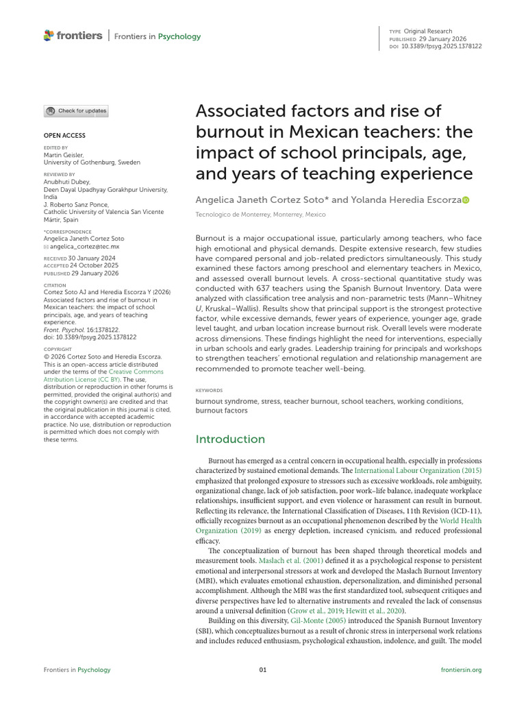 Associated Factors and Rise of Burnout in Mexican | PDF | Occupational ...