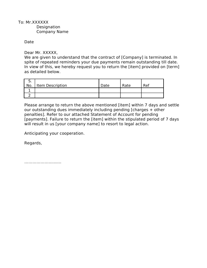 Payment Request Letter | PDF