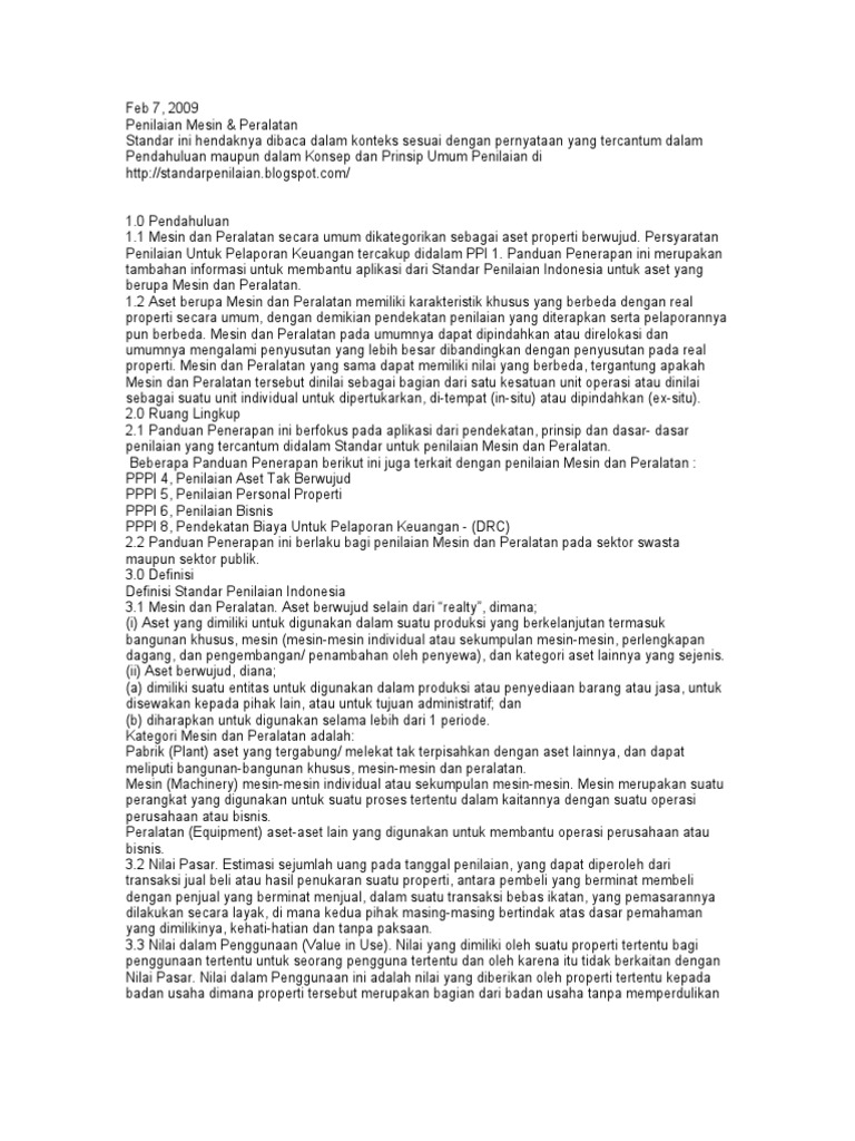 Penilaian Inventory & Mesin | PDF
