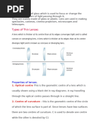 Lens Sign Conventions Explained | PDF | Optics | Light