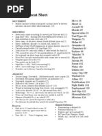 Lancer Actions Cheat Sheet | PDF