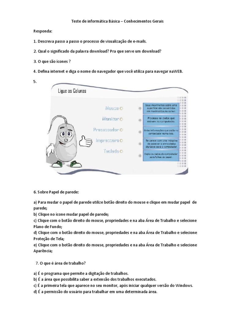 Teste de Informática Básica | PDF