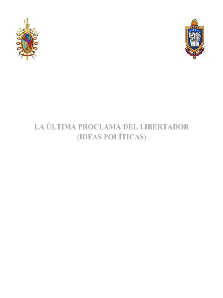 Última Proclama Del Libertador Simón Bolívar - CATEDRA BOLIVARIANA ...