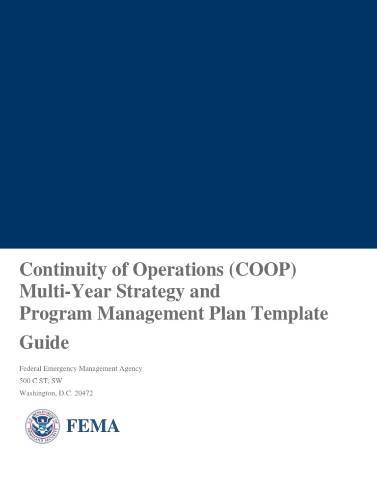 COOP Multi-Year Strategy Template Guide | PDF | Strategic Planning ...