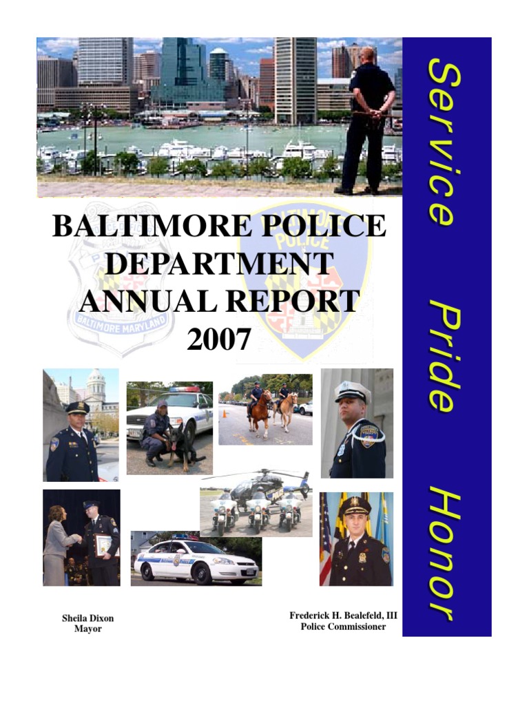 BPD Annual 2007 | PDF | Uniform Crime Reports | Baltimore Police Department