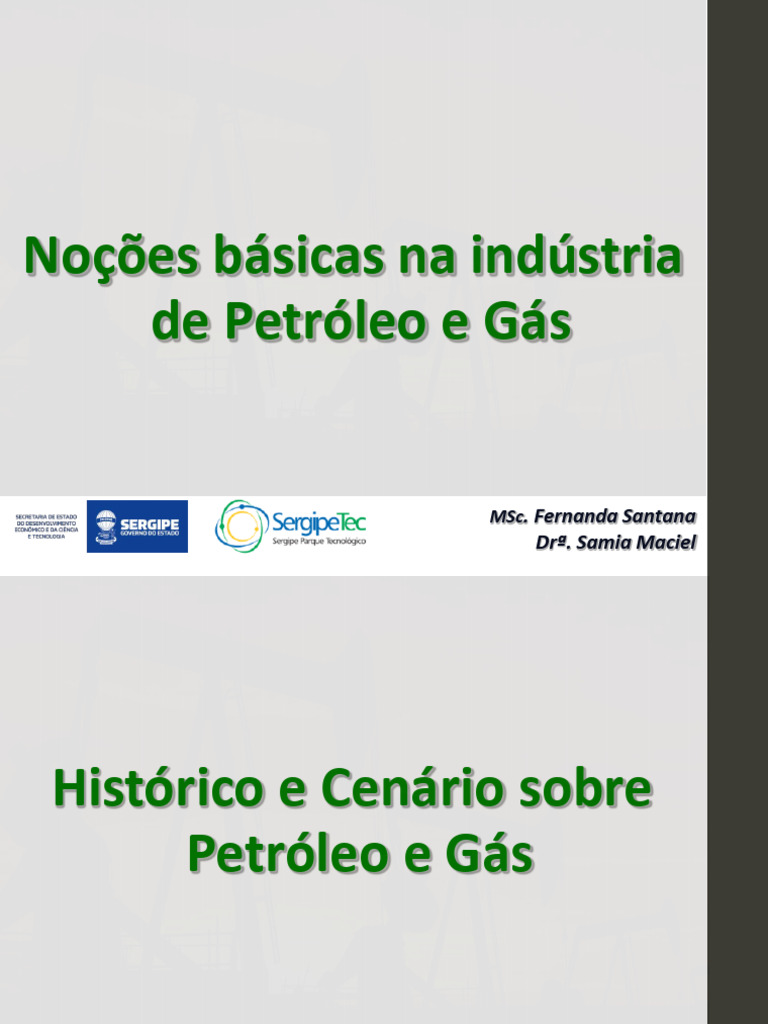 Dia 01 Introdutório Petróleo e Gás Básico | PDF | Geologia do petróleo ...