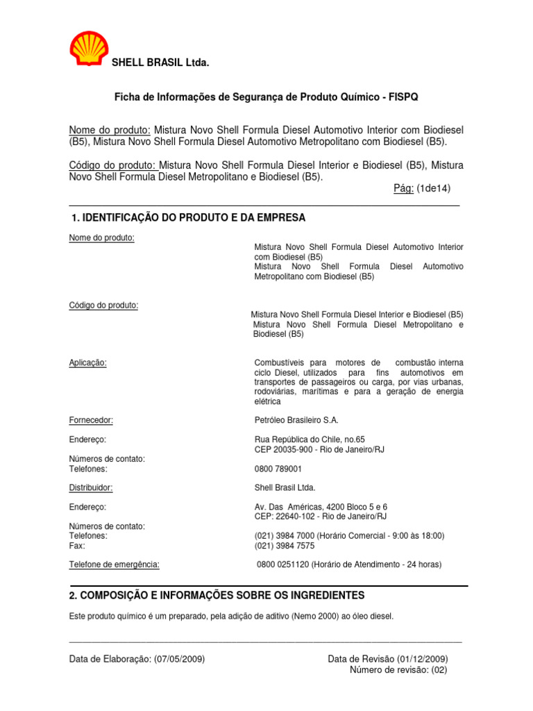 Oleo Diesel - Shell | PDF | Diesel | Biodiesel