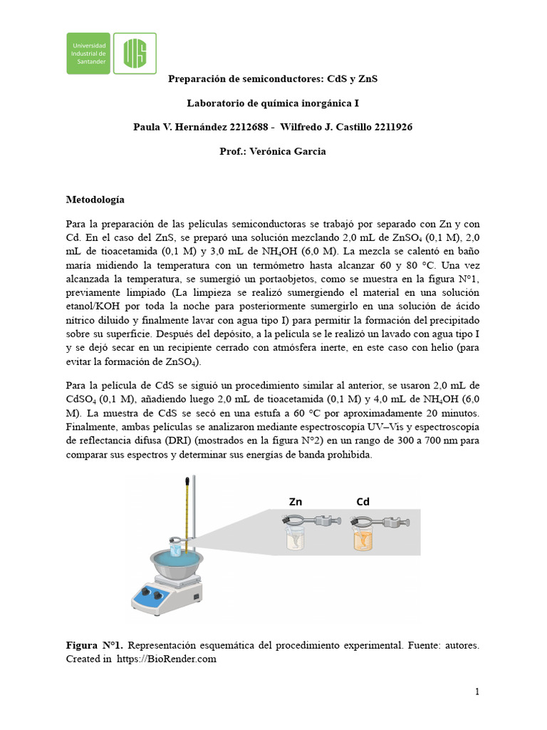 Informe Final Lab. Inorg I | PDF | Espectro | Absorción (radiación ...