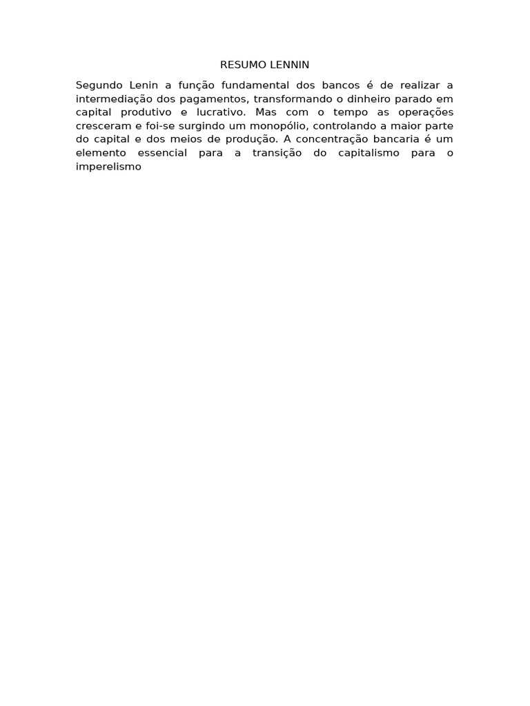 Resumo Lennin | PDF