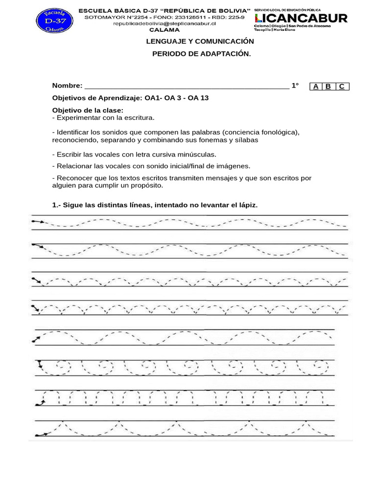 Guia Lenguaje Semana 1 | PDF