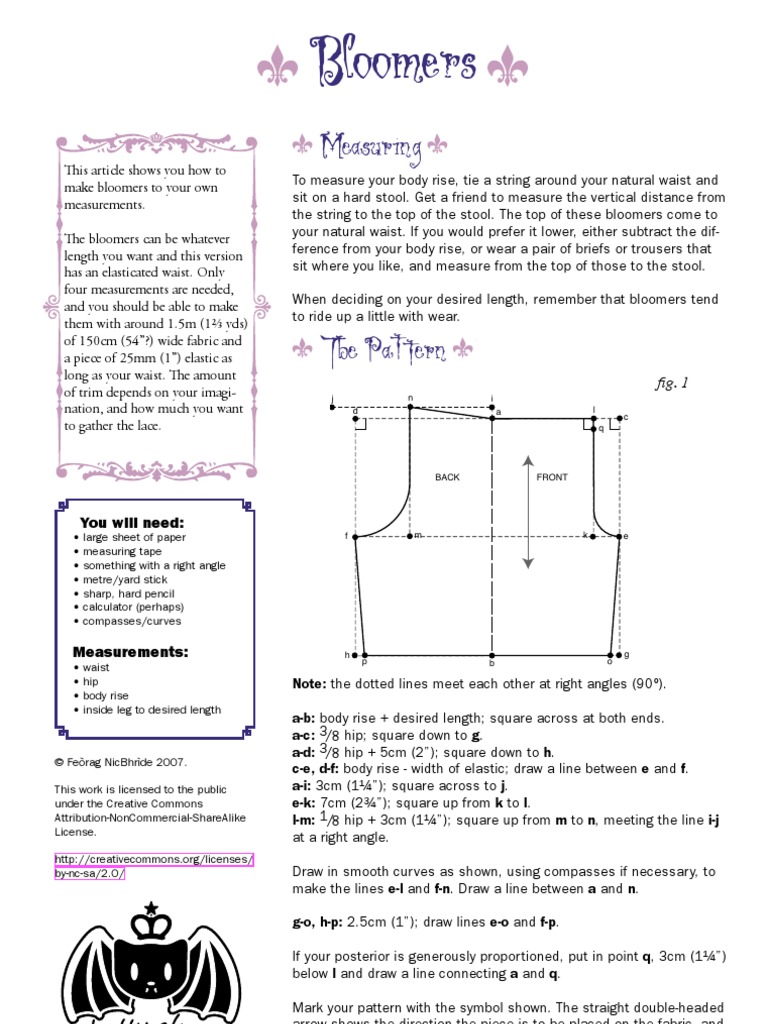 Bloomers Pattern | PDF