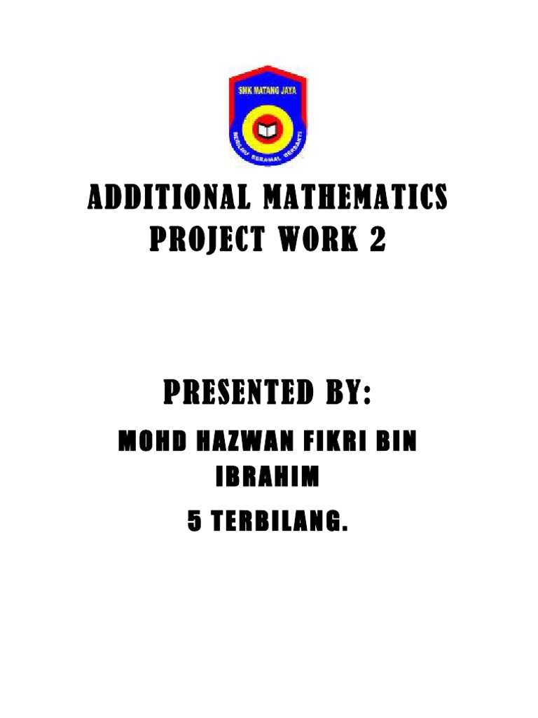 Additional Mathematics Project Work 2 | PDF | Science | Teaching ...