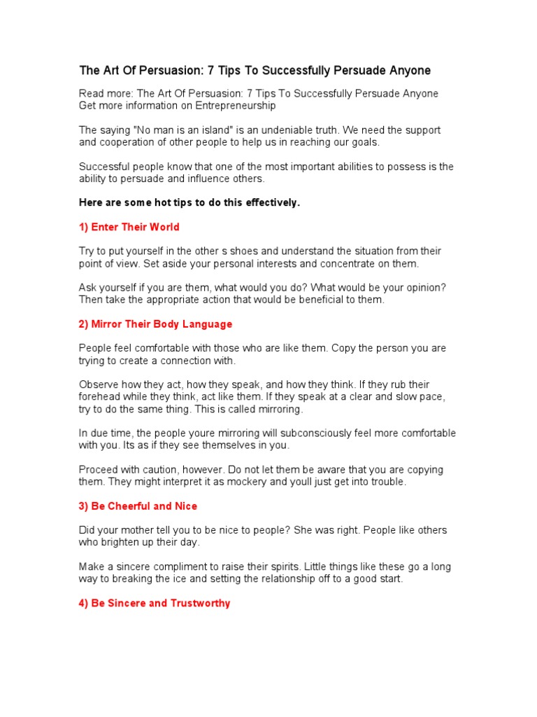 The Art of Persuasion | PDF | Persuasion | Coca Cola