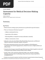Appelbaum Criteria for Patient Capacity | PDF | Dementia | Medical ...