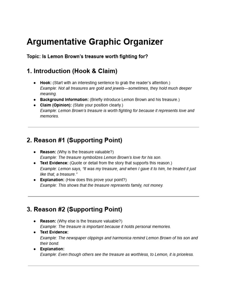 Argumentative+Graphic+Organizer Lemon+Brown | PDF