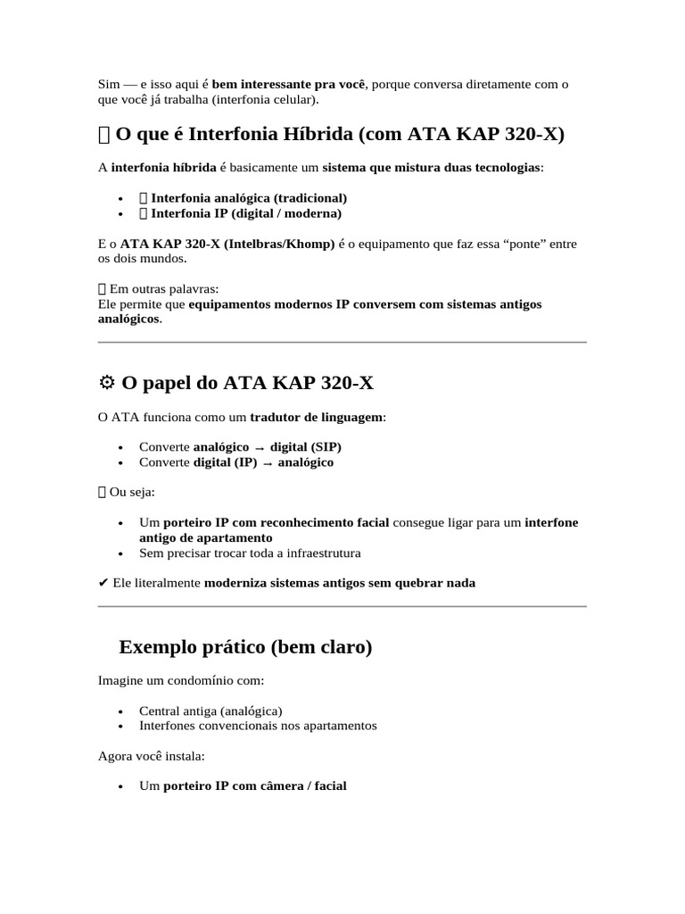 Interfonia Hibrida | PDF | Celulares | Informática